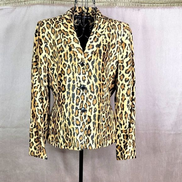Kasper | Jackets & Coats | Kasper And Co Asl Soft Furry Leopard Print ...
